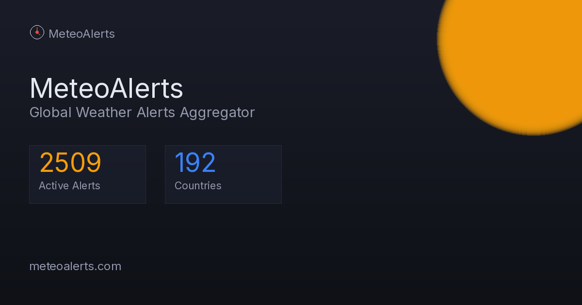 MeteoAlerts — Carte mondiale des alertes météo